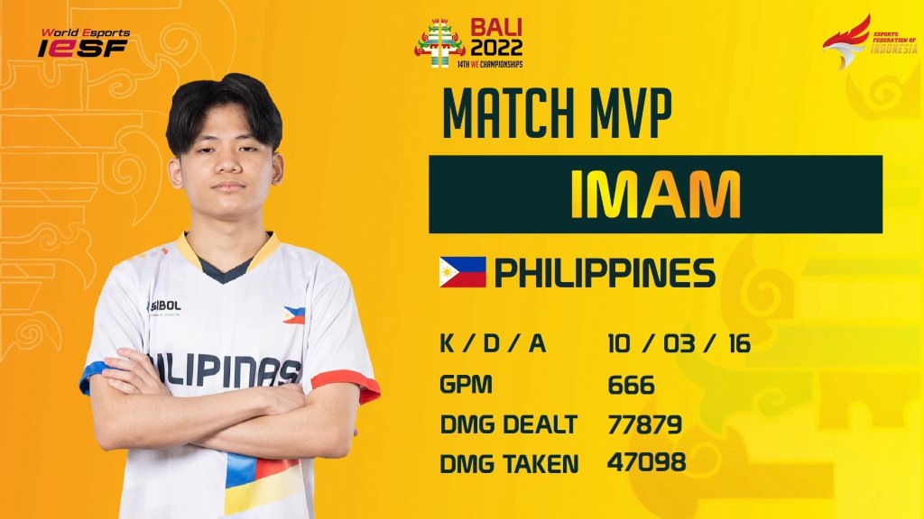 OHEB at Hadji bida sa 2-0 kontra Malaysia, SIBOL MLBB siniguro ang tanso sa IESF WEC 2022 | ONE ...